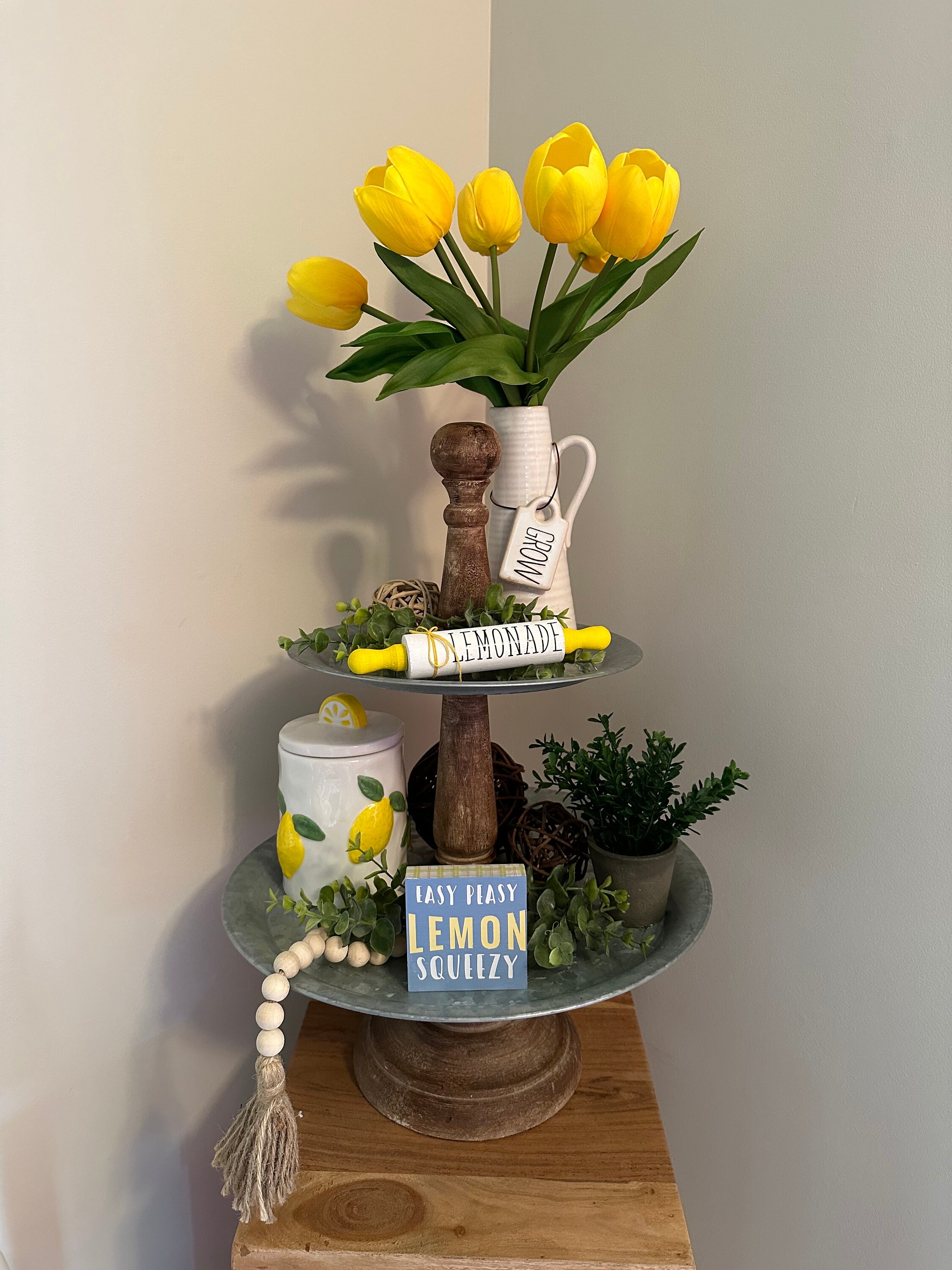 Easy Peasy Lemon Squeezy Mini Tiered Tray Sign - Etsy