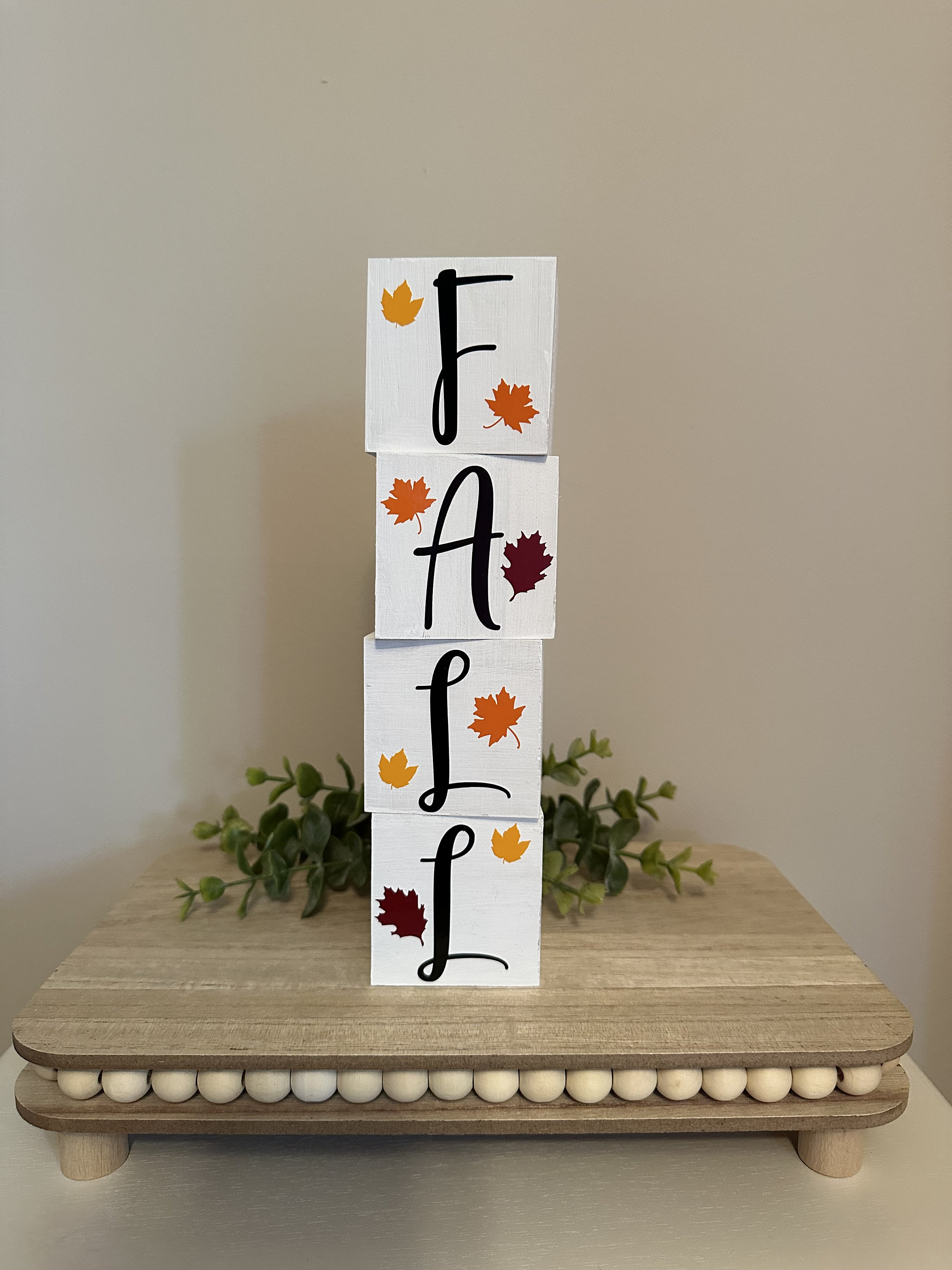 Fall Leaves Stackable Wooden Blocks - Etsy