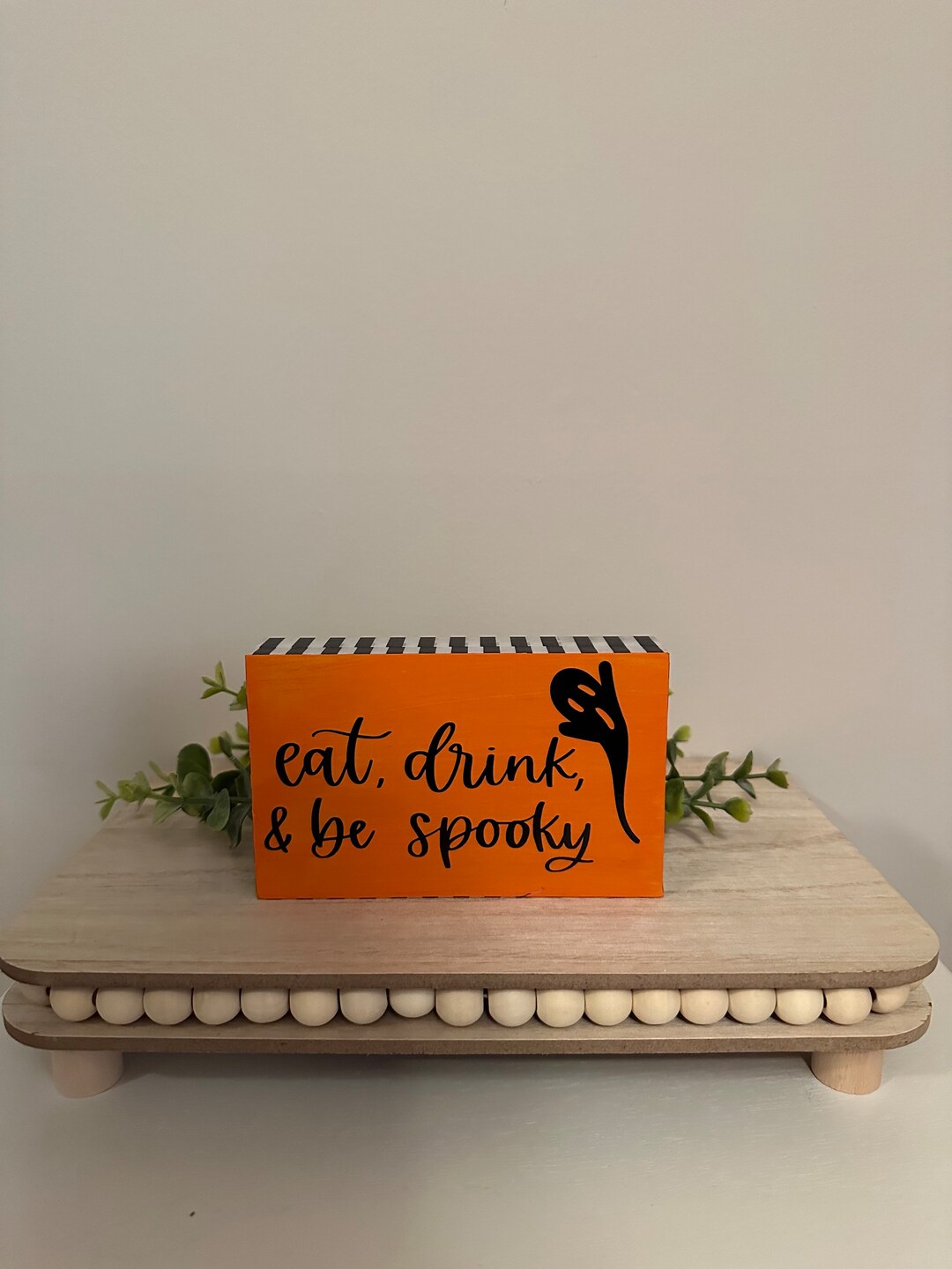 Eat, Drink, and Be Spooky Halloween Tiered Tray Sign - Etsy