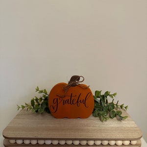 Grateful & Thankful Fall Wooden Pumpkins Set - Etsy