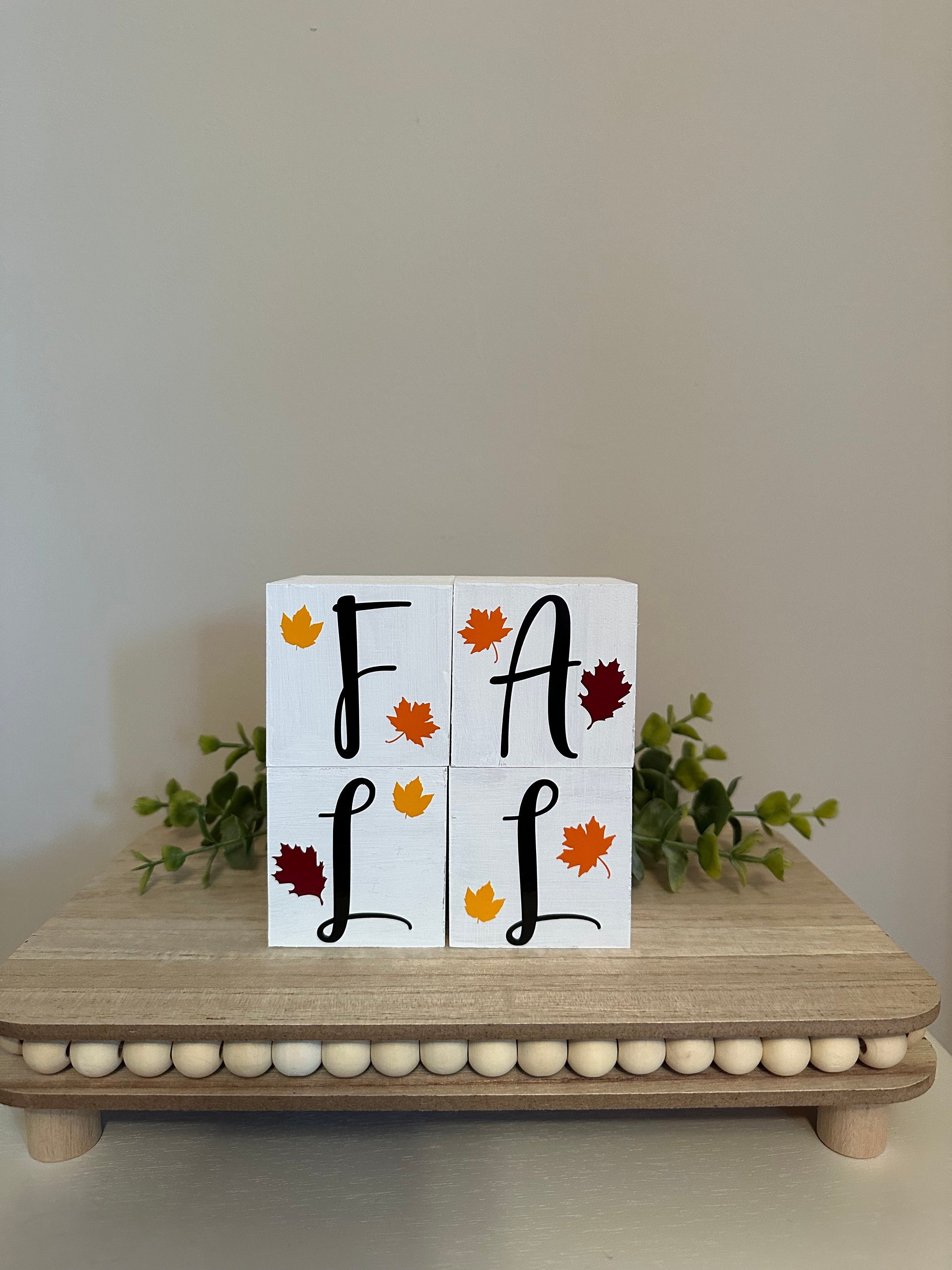 Fall Leaves Stackable Wooden Blocks - Etsy