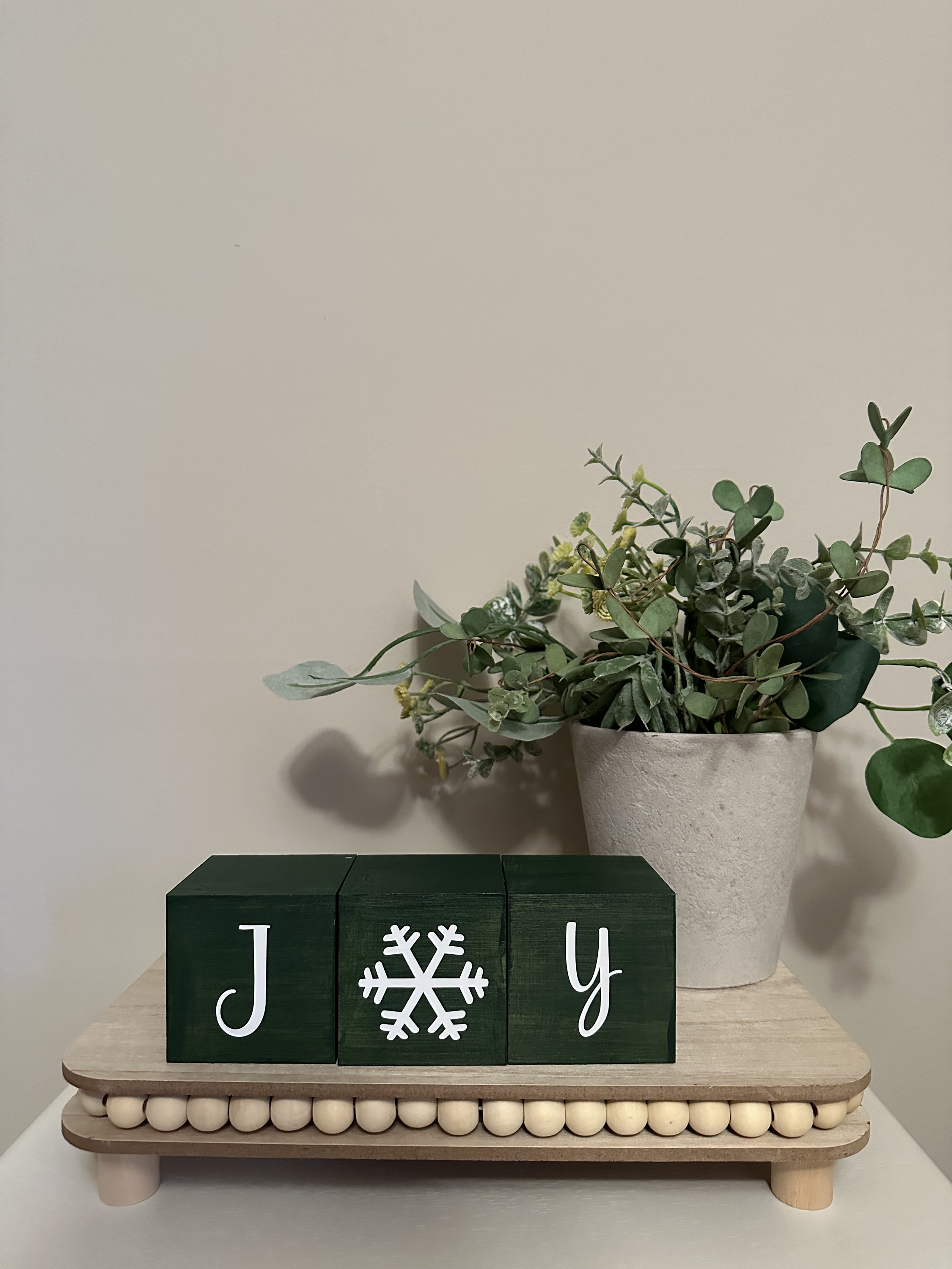 Christmas JOY Stackable Blocks in Green - Etsy