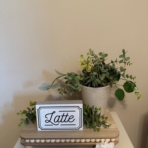 Latte Coffee Bar Wood Sign - Etsy
