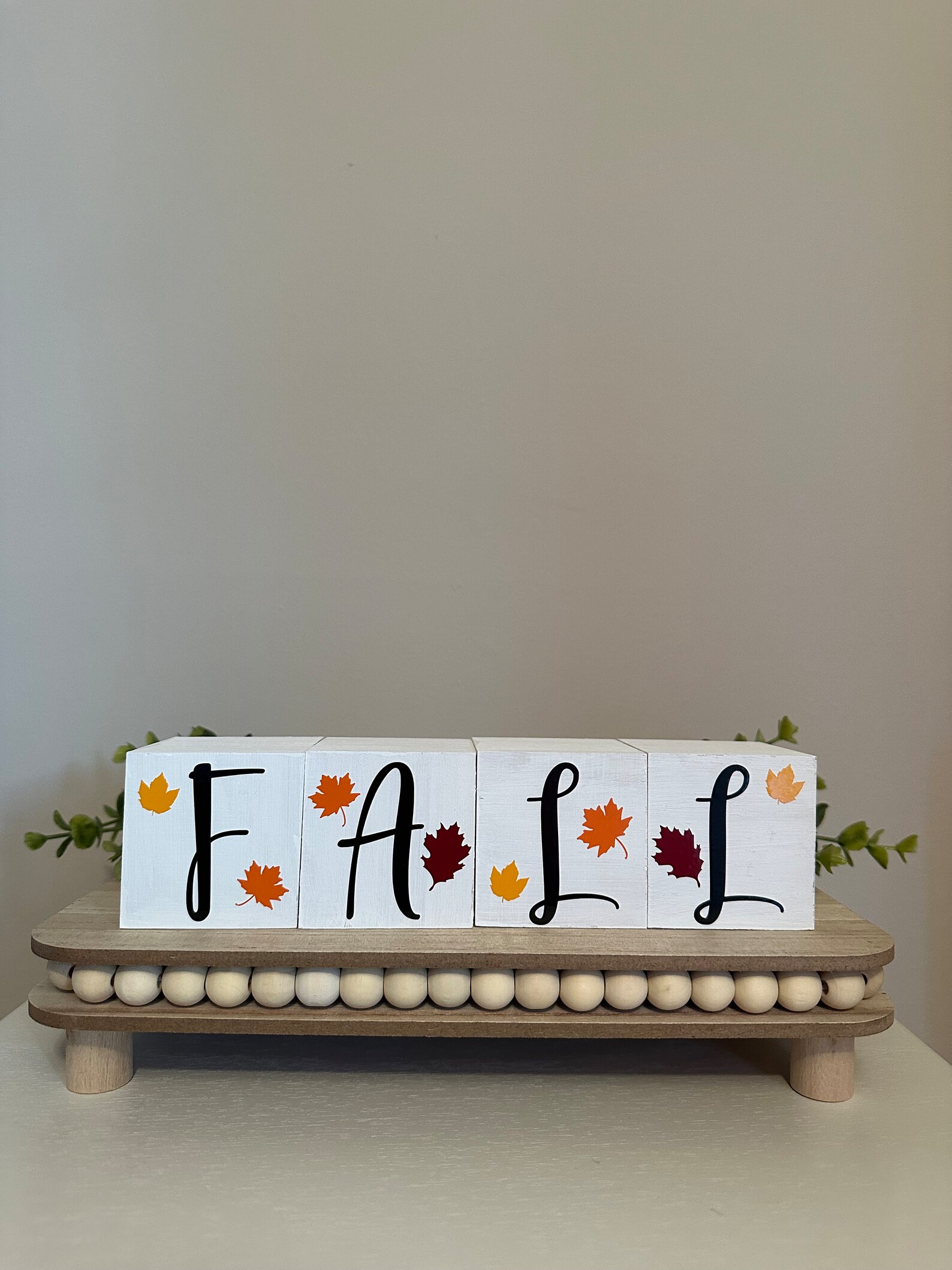 Fall Leaves Stackable Wooden Blocks - Etsy