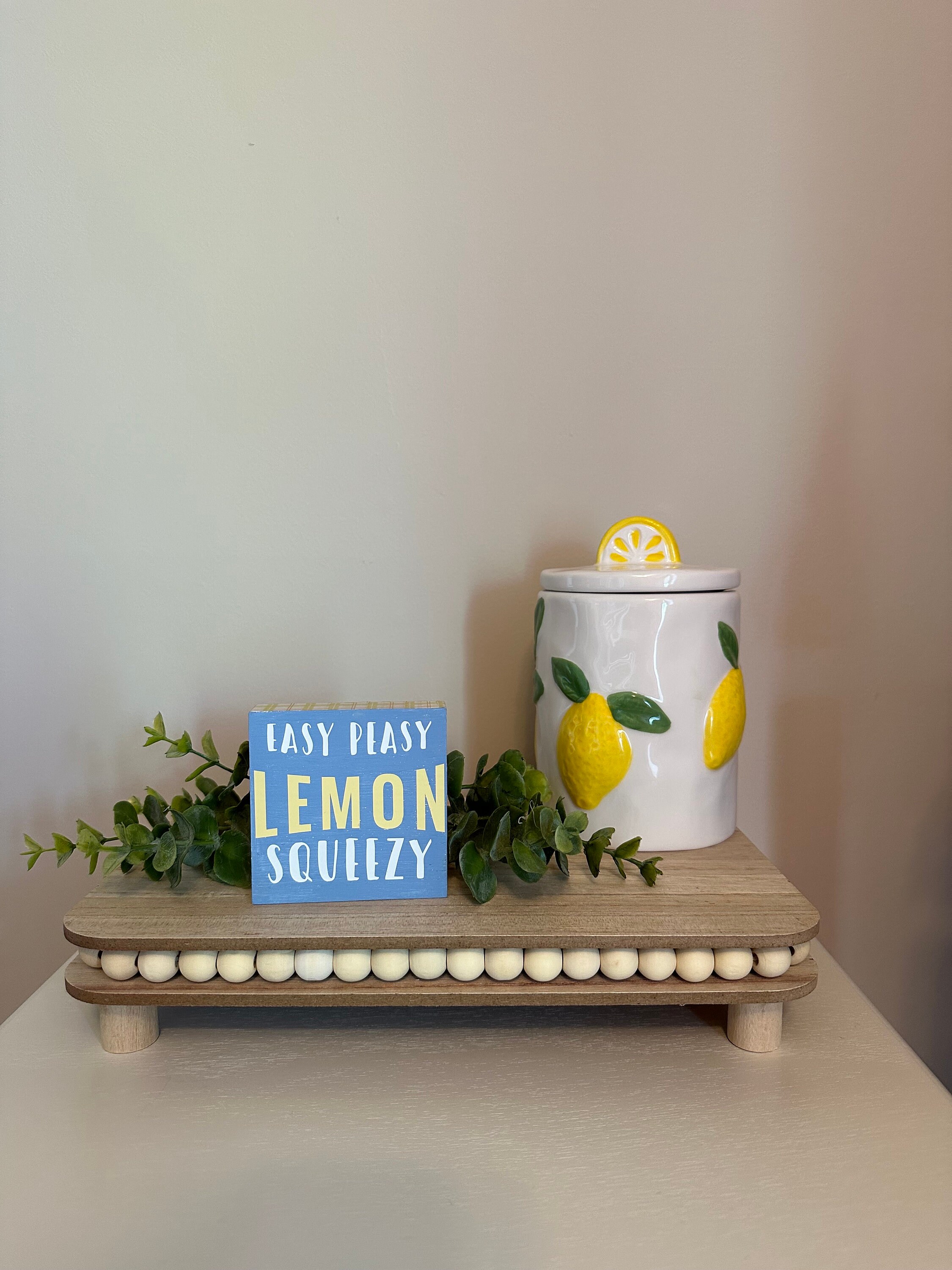 Easy Peasy Lemon Squeezy Mini Tiered Tray Sign - Etsy