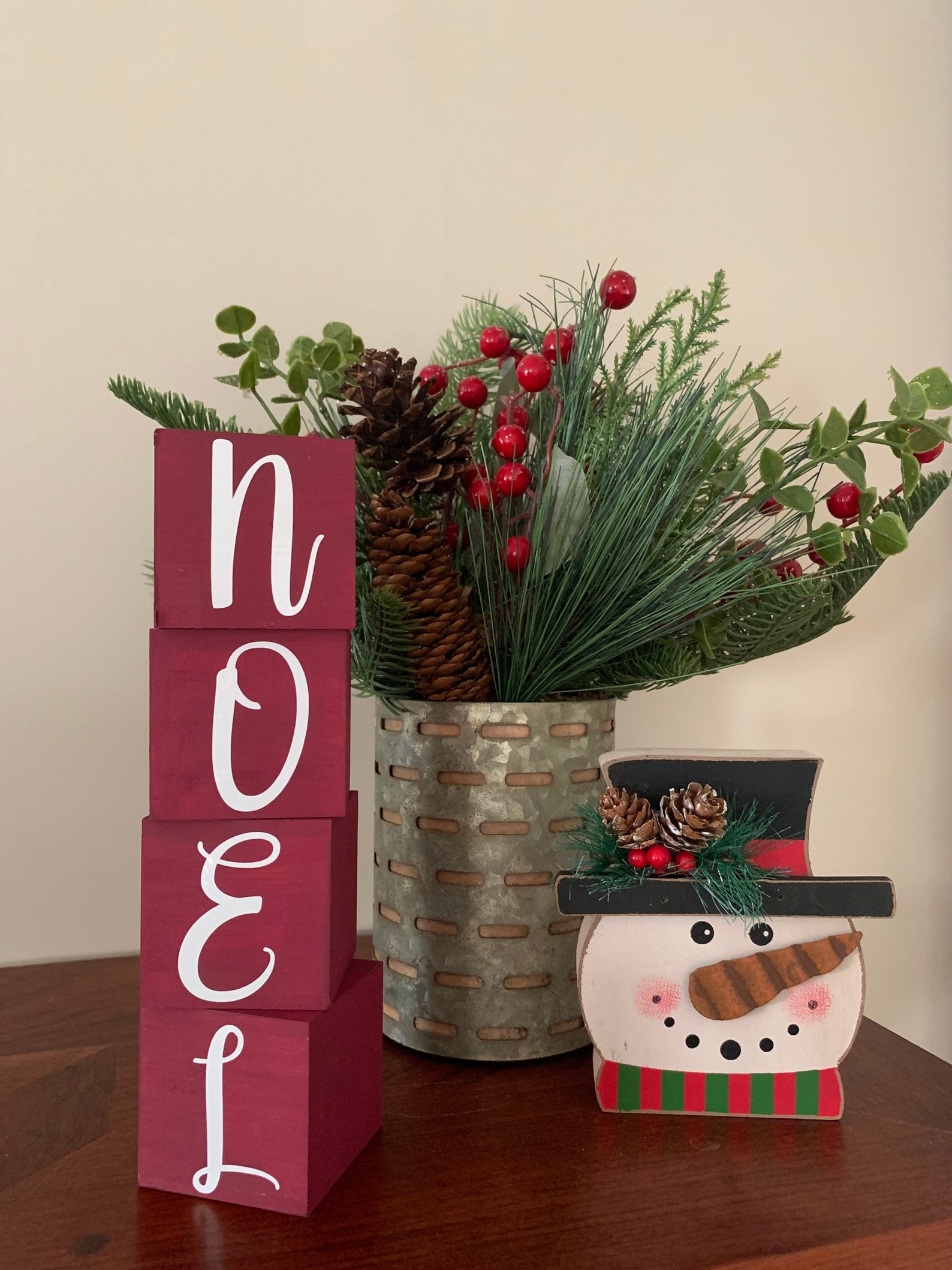 Noel Christmas Stackable Blocks - Etsy