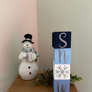 Snow Stackable Blocks, Winter Wonderland Decor - Etsy