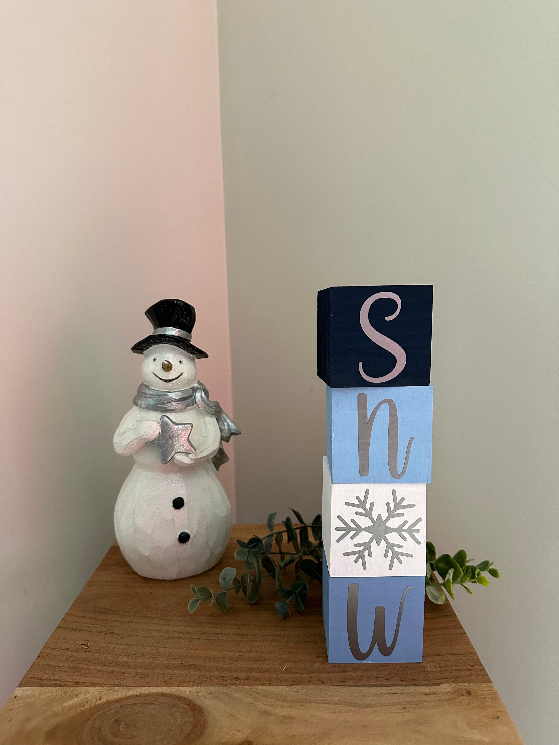 Snow Stackable Blocks, Winter Wonderland Decor - Etsy