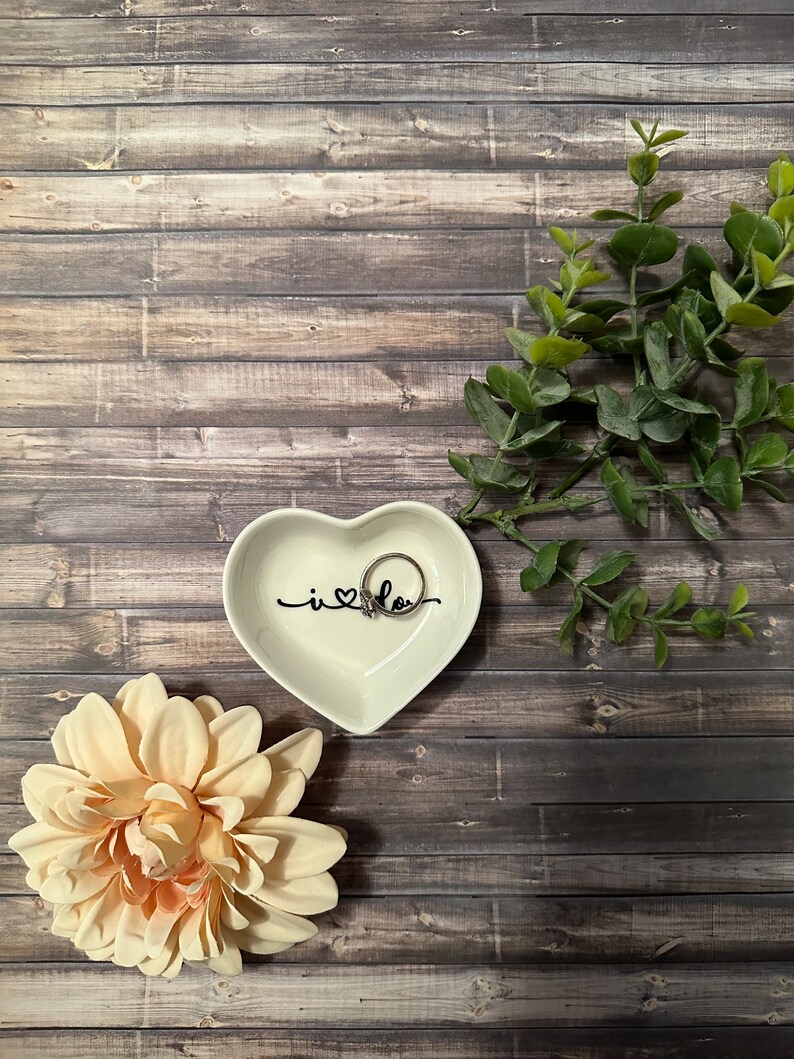 I Do Heart Shaped Trinket Dish - Etsy