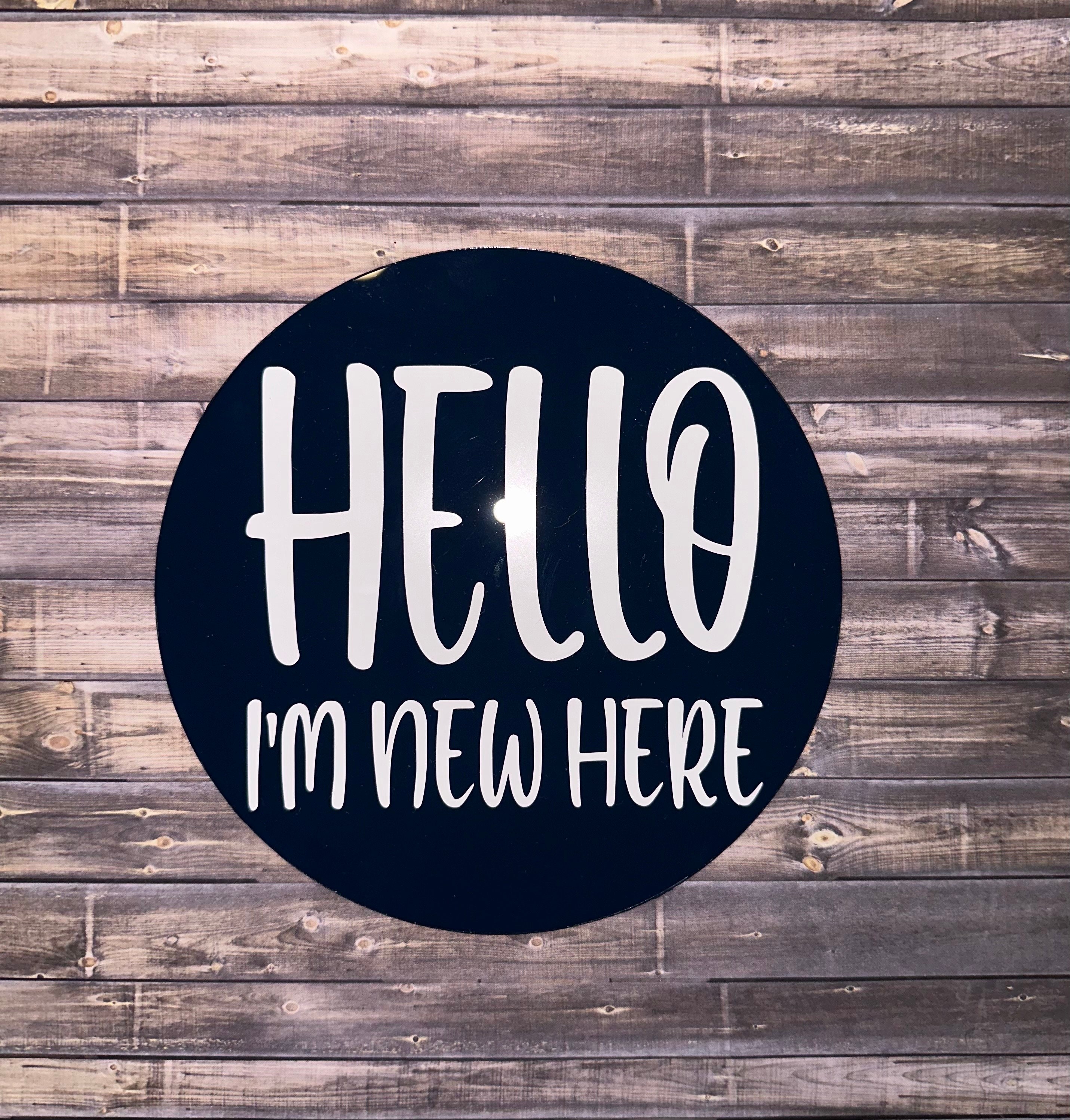 Newborn Hello World or Hello I'm New Here Photo Prop - Etsy