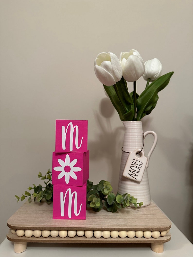 Mothers Day MOM Stackable Blocks - Etsy