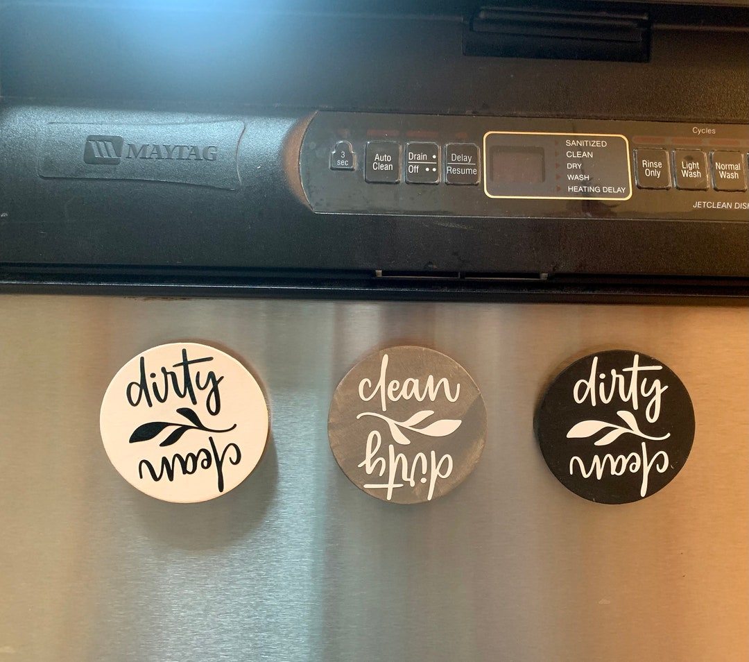 Dishwasher Clean & Dirty Magnets - Etsy