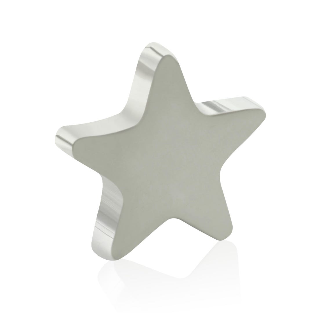 Implant Grade Titanium Flat STAR With 0.9mm Internally Threaded Pattern ...