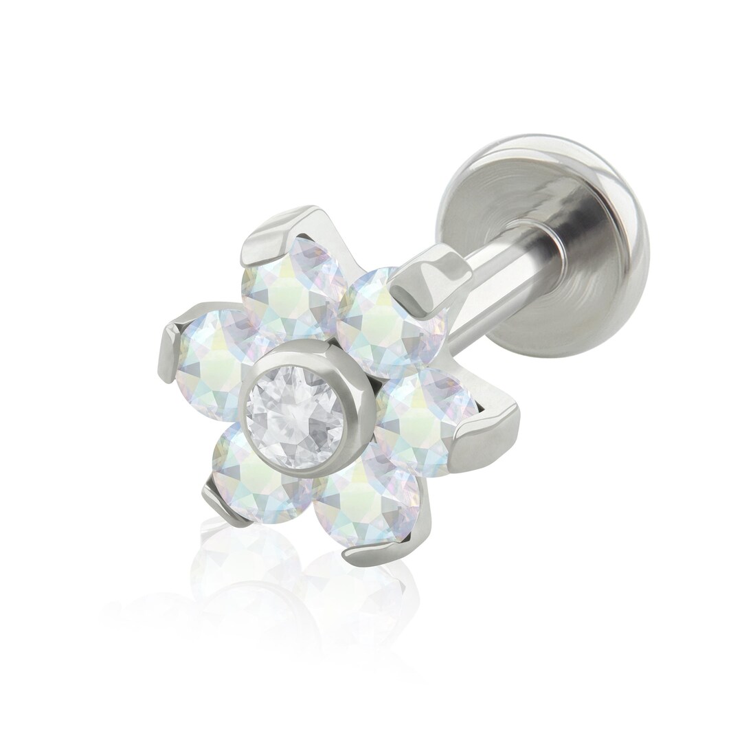 14g Internally THREADED Implant Grade Titanium With Flower Cubic ...
