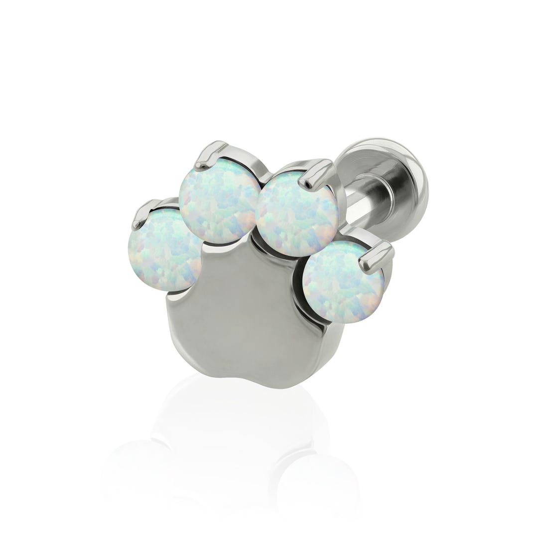 Implant Grade Titanium Threaded Dog Paw END of Opal Prong-setting ...