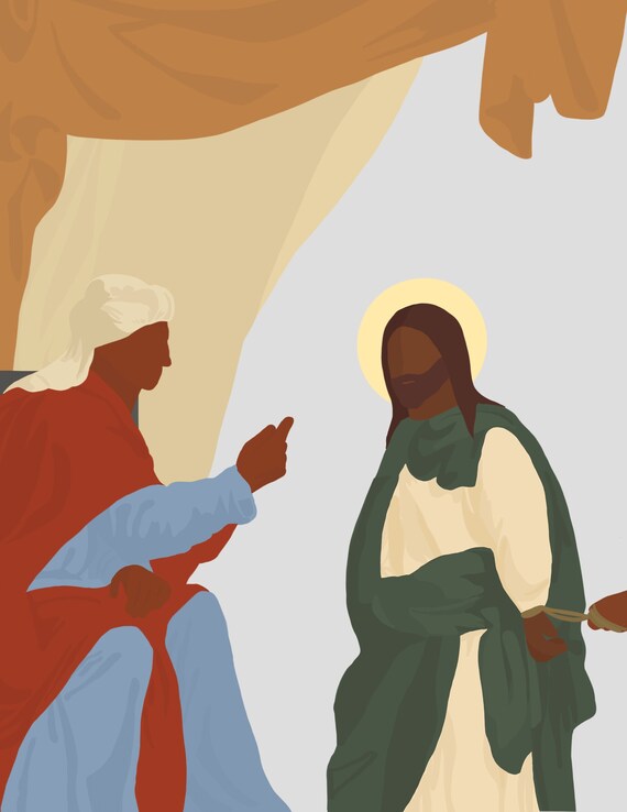 Jesus is Condemned by the Sanhedrin DIGITAL PRINT stations of | Etsy