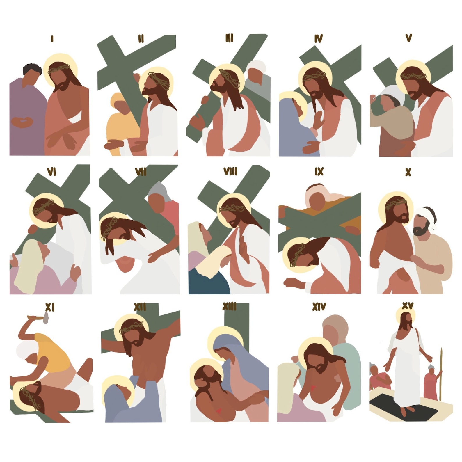 Stations of the Cross Instant Download Printable Stations of the Cross ...