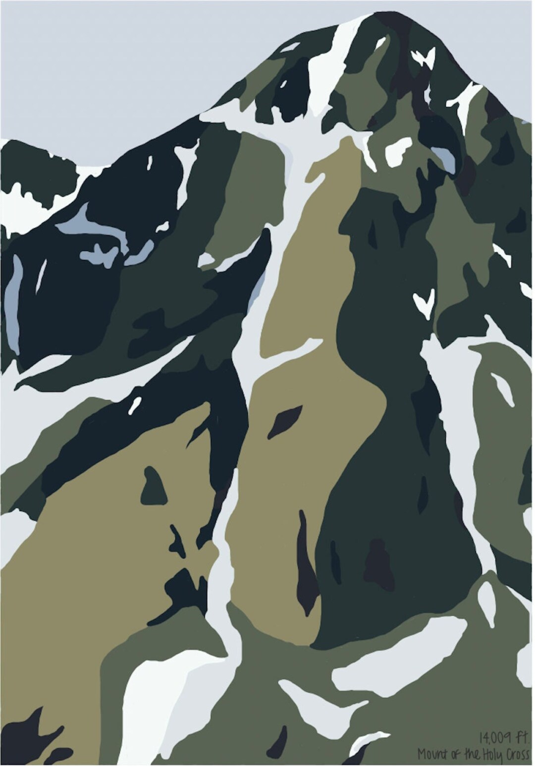 Mount of the Holy Cross 14er DIGITAL PRINT | Mt. of the Holy Cross, Mt ...