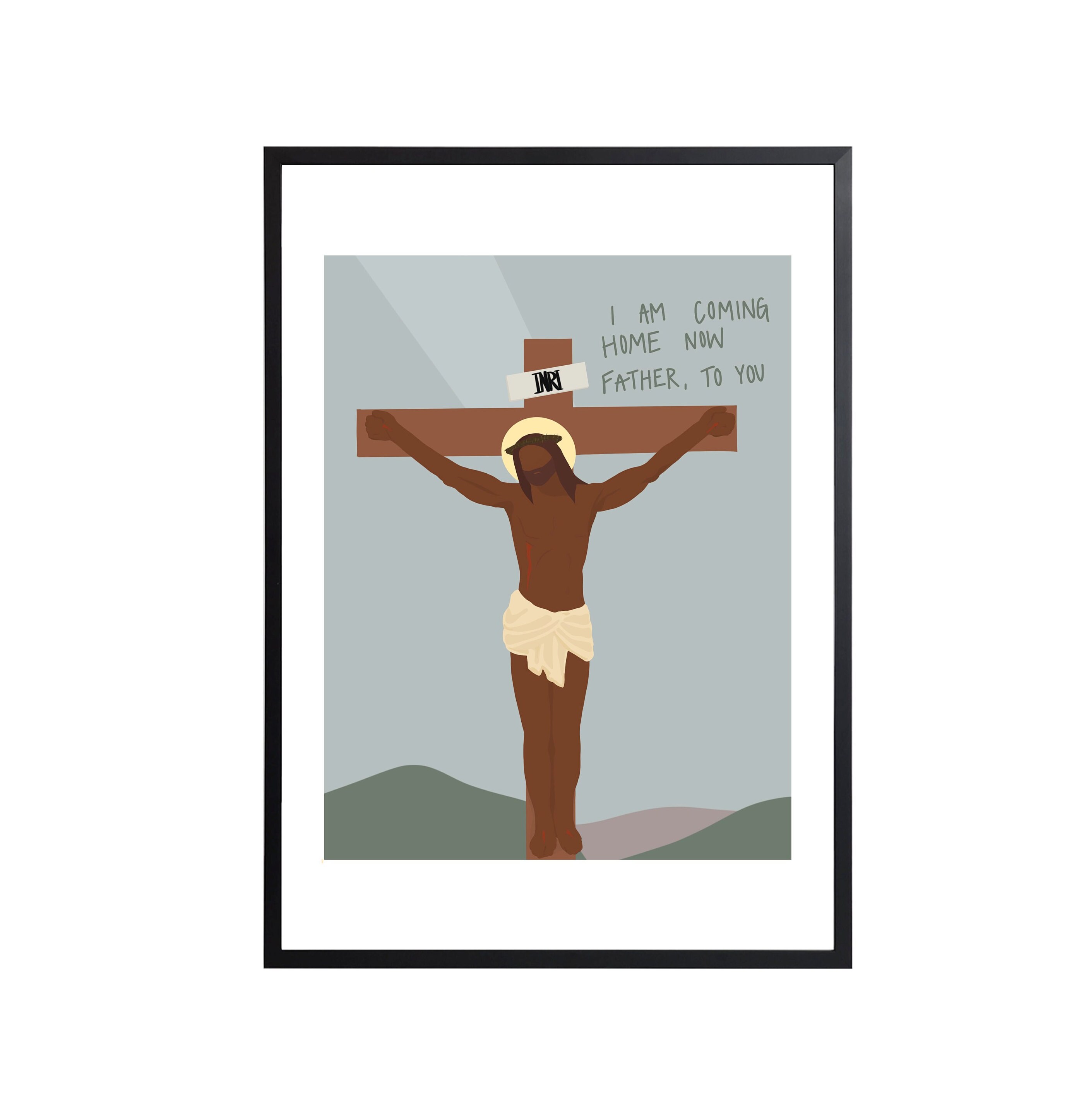Jesus on the Cross "i Am Coming Home Now Father, to You" DIGITAL PRINT ...