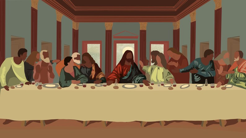 The Last Supper Instant Download Catholic Art Lent Art Easter Art Last ...
