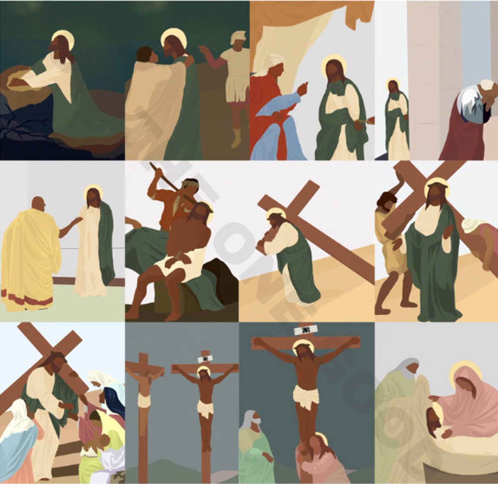 Stations of the Cross Instant Download Printable Stations of the Cross ...