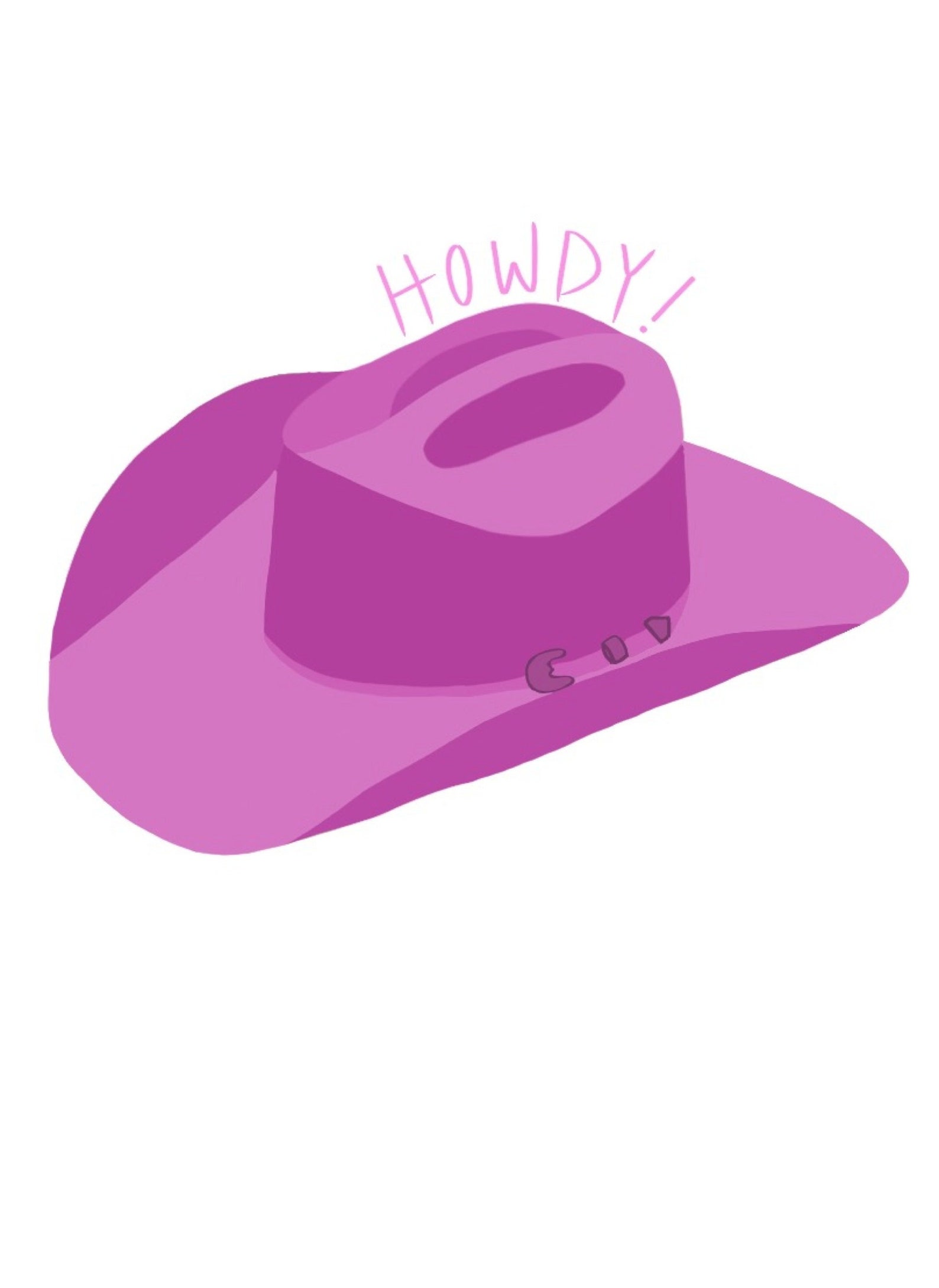 Purple Cowboy Hat DIGITAL PRINT (western Print, County Fair Print) - Etsy