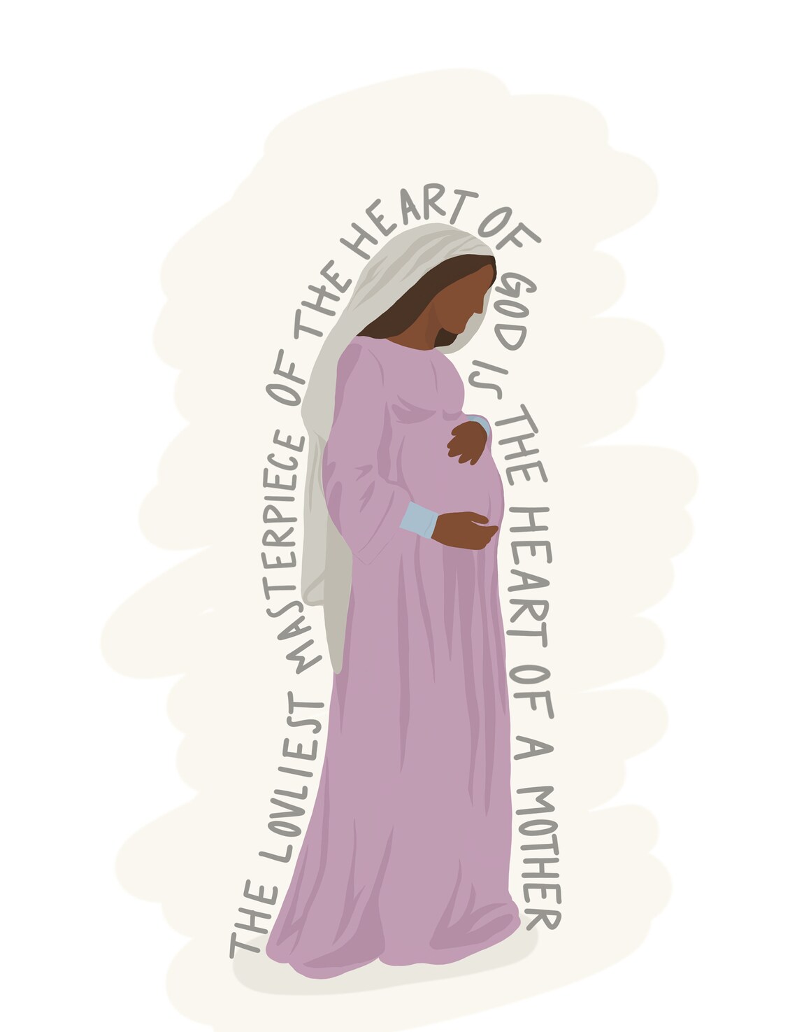 Mother Mary Catholic Mothers Day Gift DIGITAL PRINT (the Virgin Mary ...
