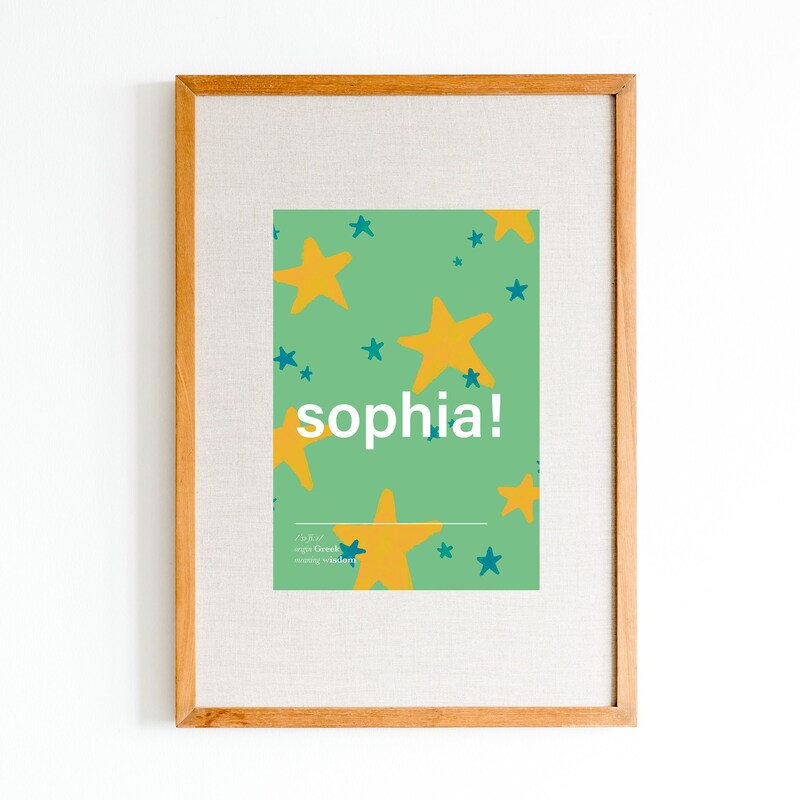 Sophia Name Wall Art - Etsy