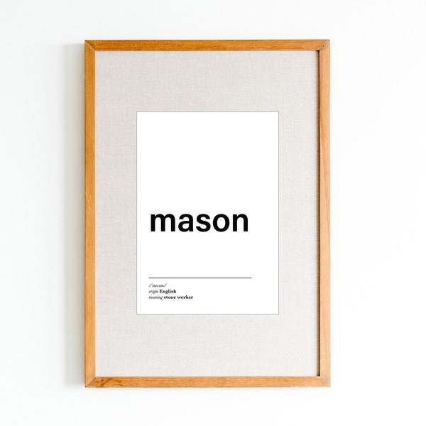 Mason Name Art - Etsy