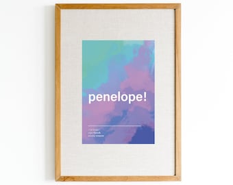 Penelope Name Art - Etsy