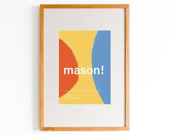 Mason Name Print - Etsy