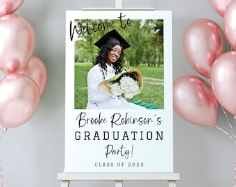 Graduation Welcome Sign 2024, Graduation Party Sign With Picture ...