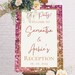 Welcome Sign Wedding Reception Cocktail Party Welcome Poster Wedding ...
