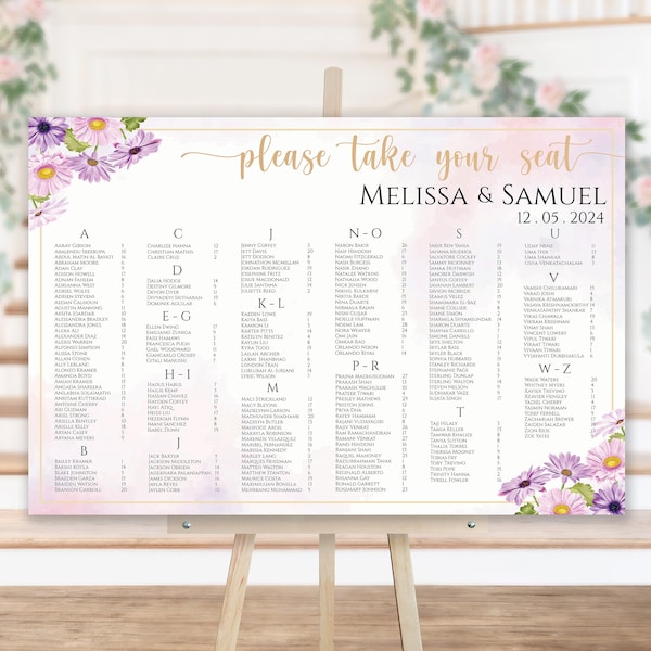 Seating Chart Wild Flowers - Etsy