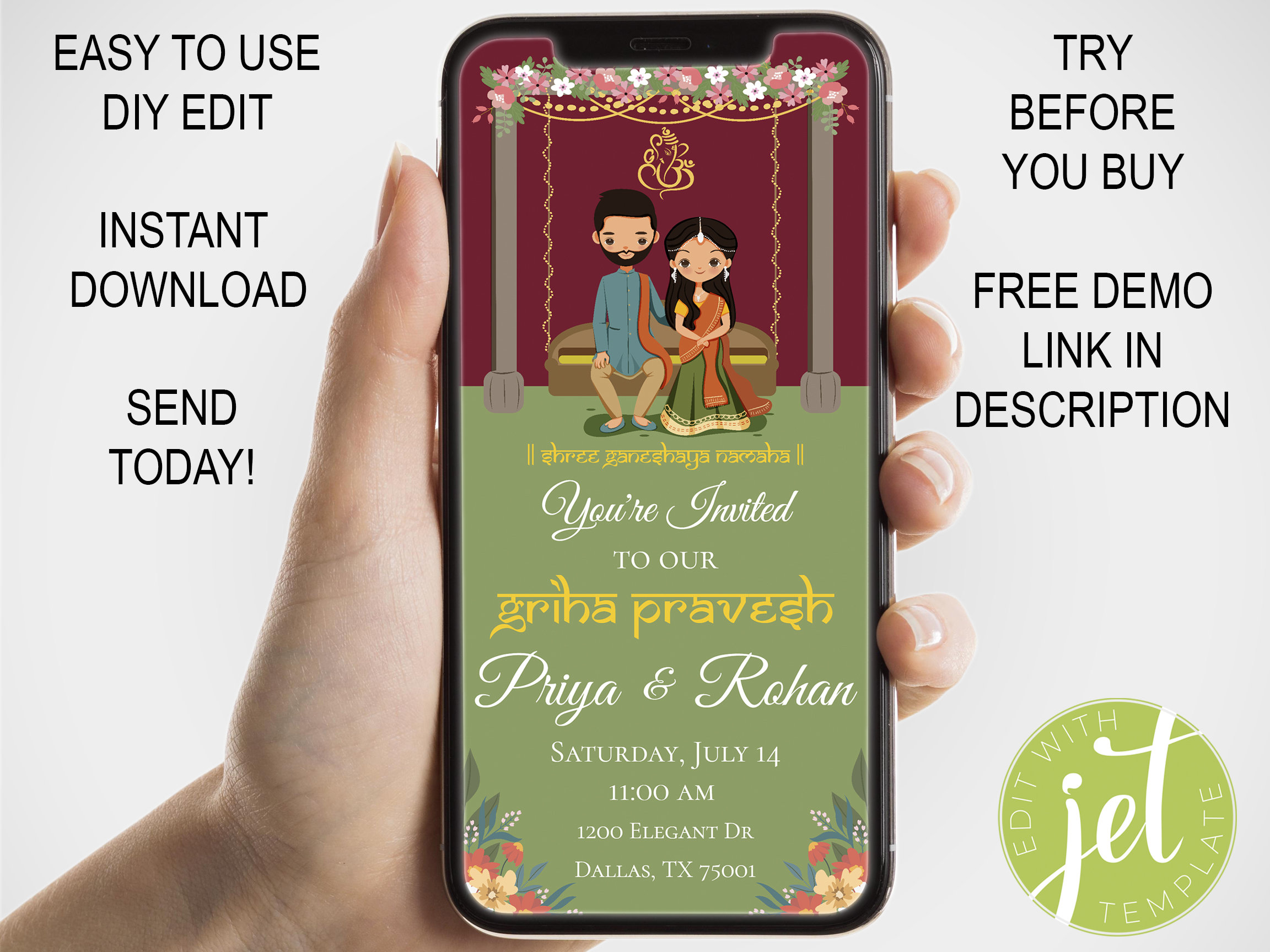 Housewarming Invitation Indian House Warming Invitation Template Indian ...