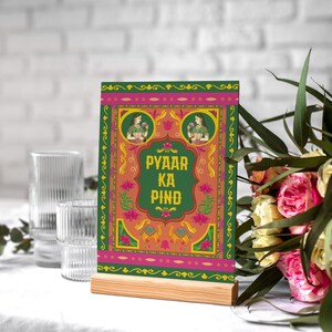 Desi Wedding Sangeet Mehndi Favor Sign Indian Wedding Table Sign Desi ...