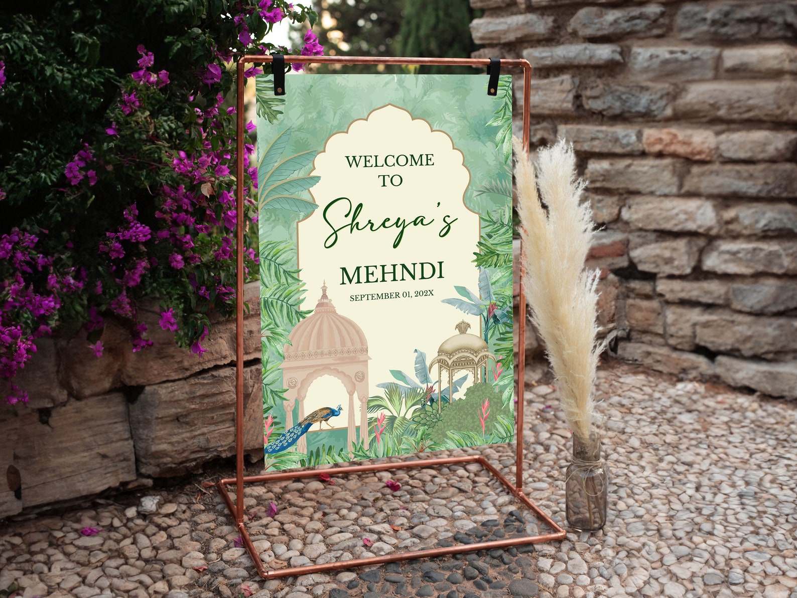 Mehndi Sign Mendhi Wedding Sign Indian Welcome to Mehndi Sign Henna ...