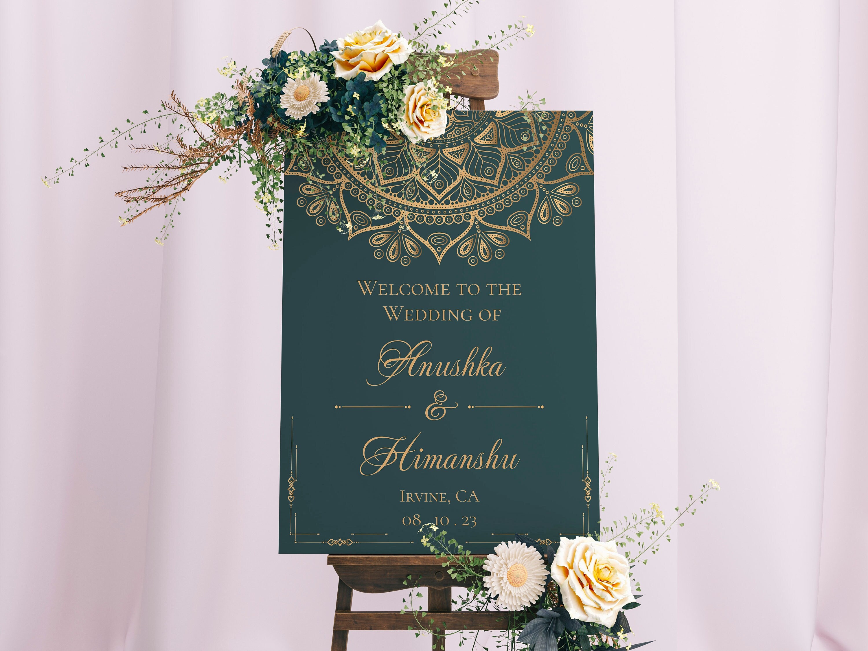 Indian Wedding Welcome Board