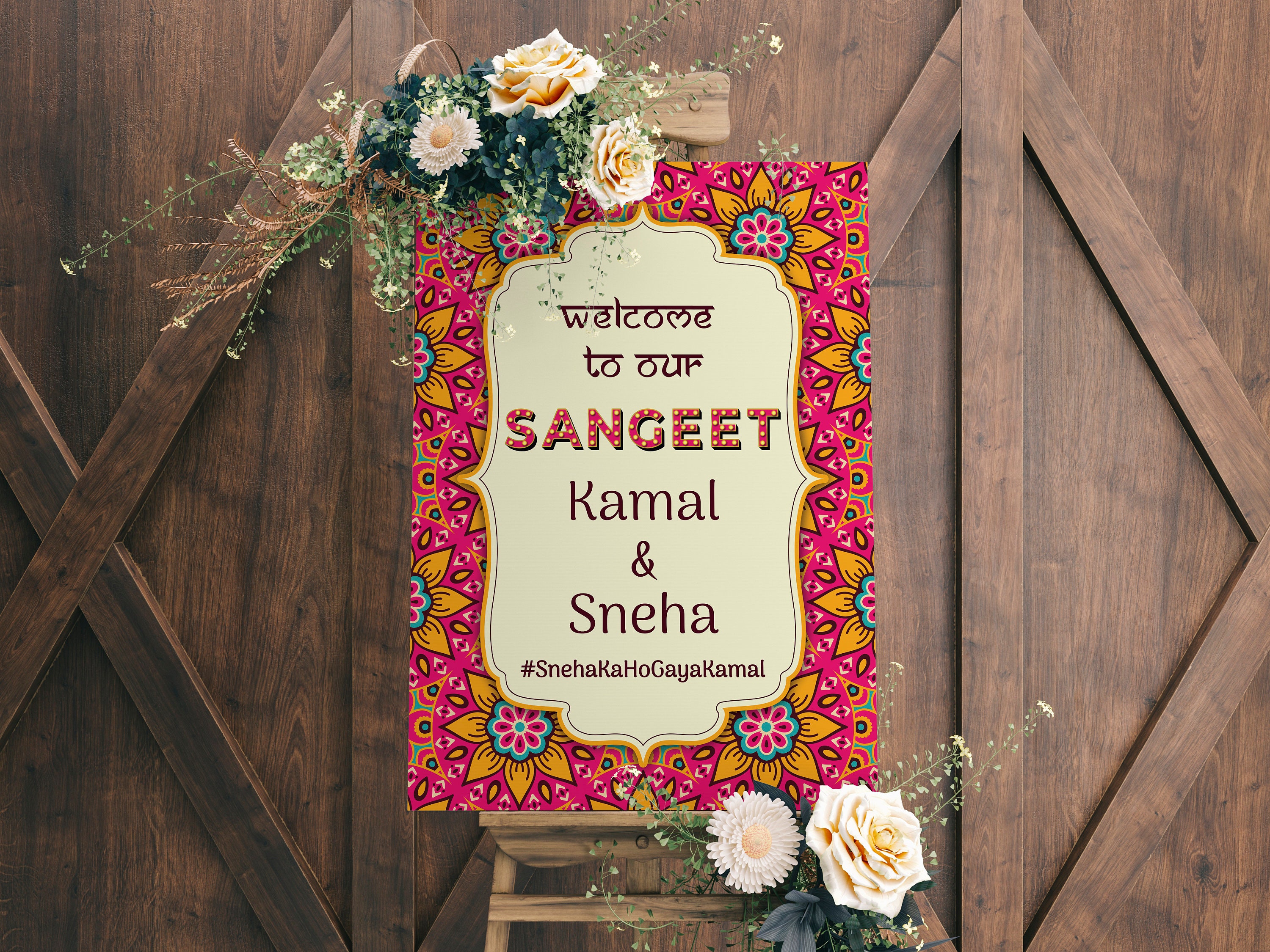 Sangeet Welcome Sign Maiyan Sign for Indian Wedding Sign Sangeet Party ...