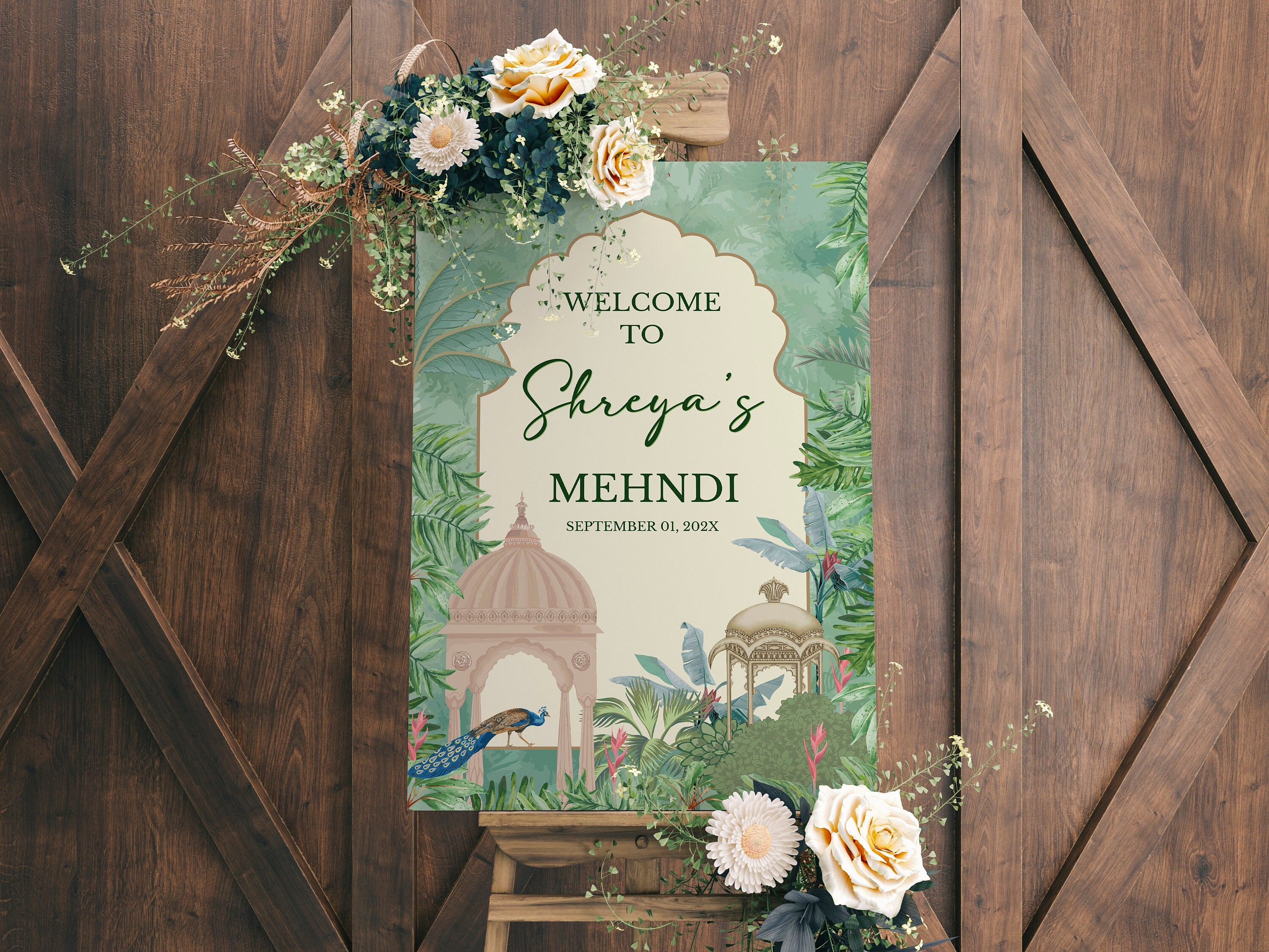 Mehndi Sign Mendhi Wedding Sign Indian Welcome to Mehndi Sign Henna ...