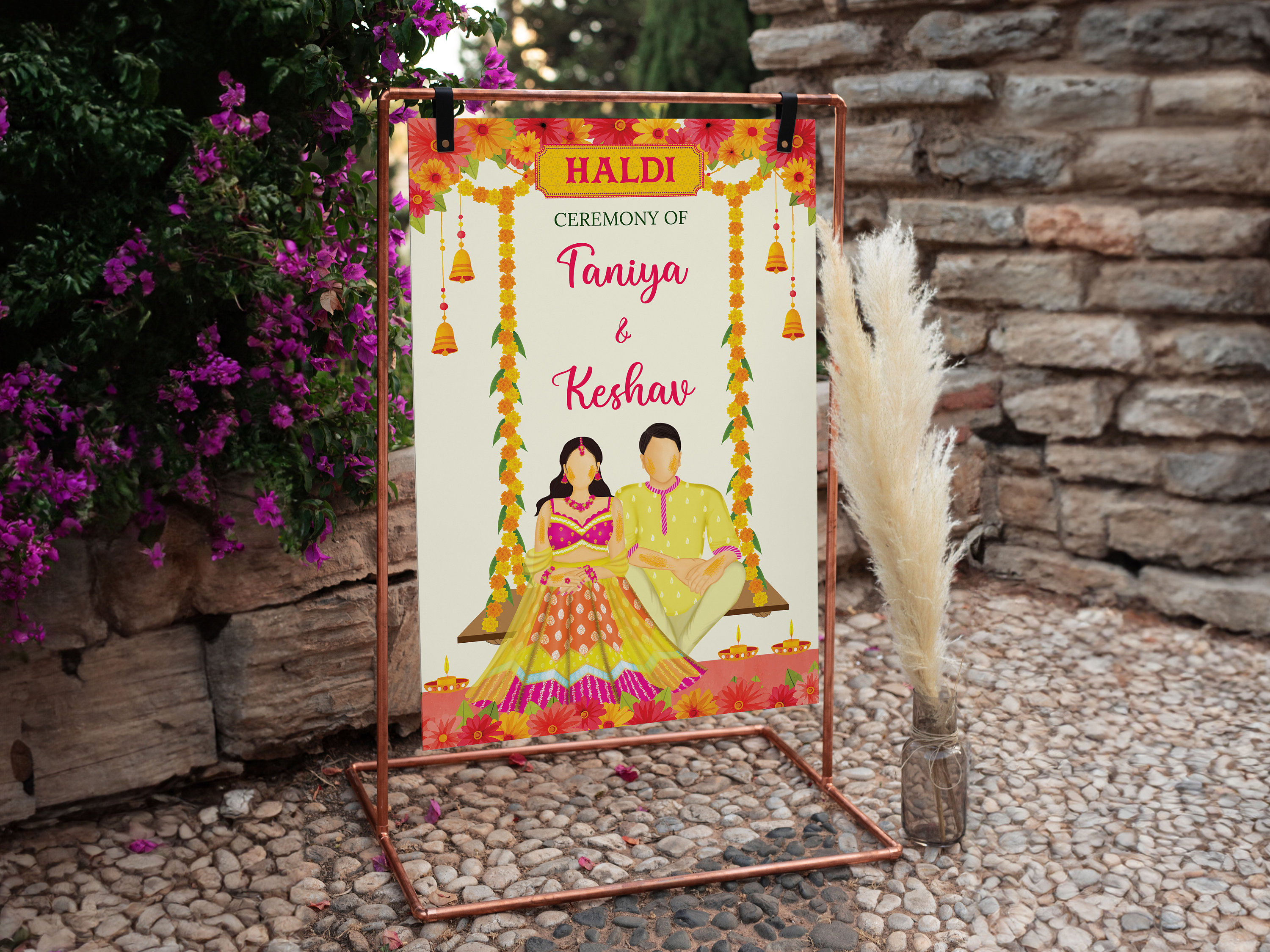 Haldi Welcome Sign Maiyan Sign Couple Pithi Decor Haldi Banner Haldi ...
