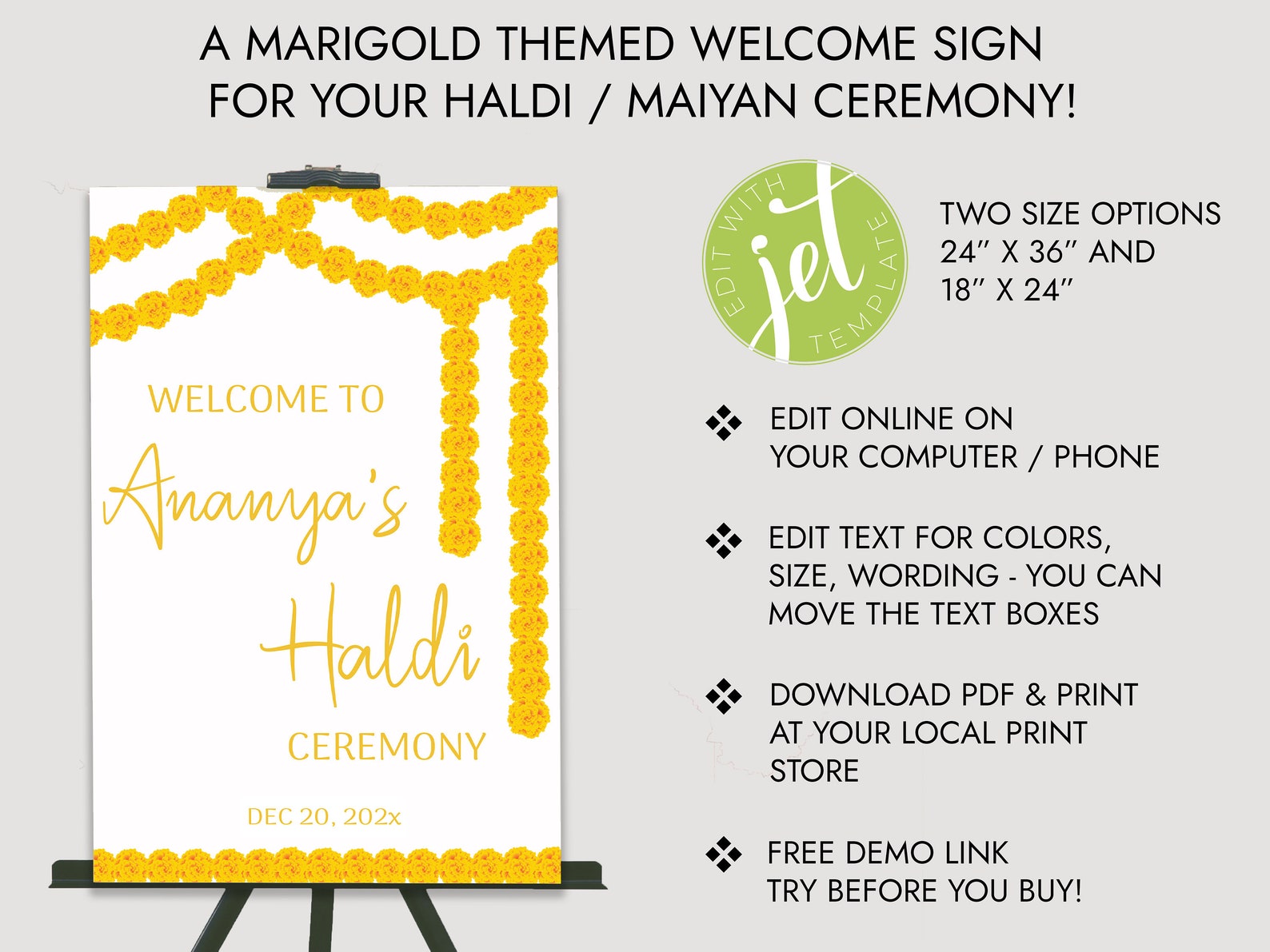 Haldi Welcome Sign Maiyan Sign Pithi Decor Haldi Banner Haldi ...