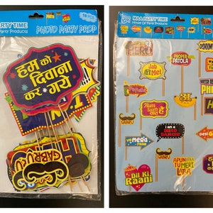 Bollywood Prop Signs Bollywood Party Decor Desi Photo Booth Props ...