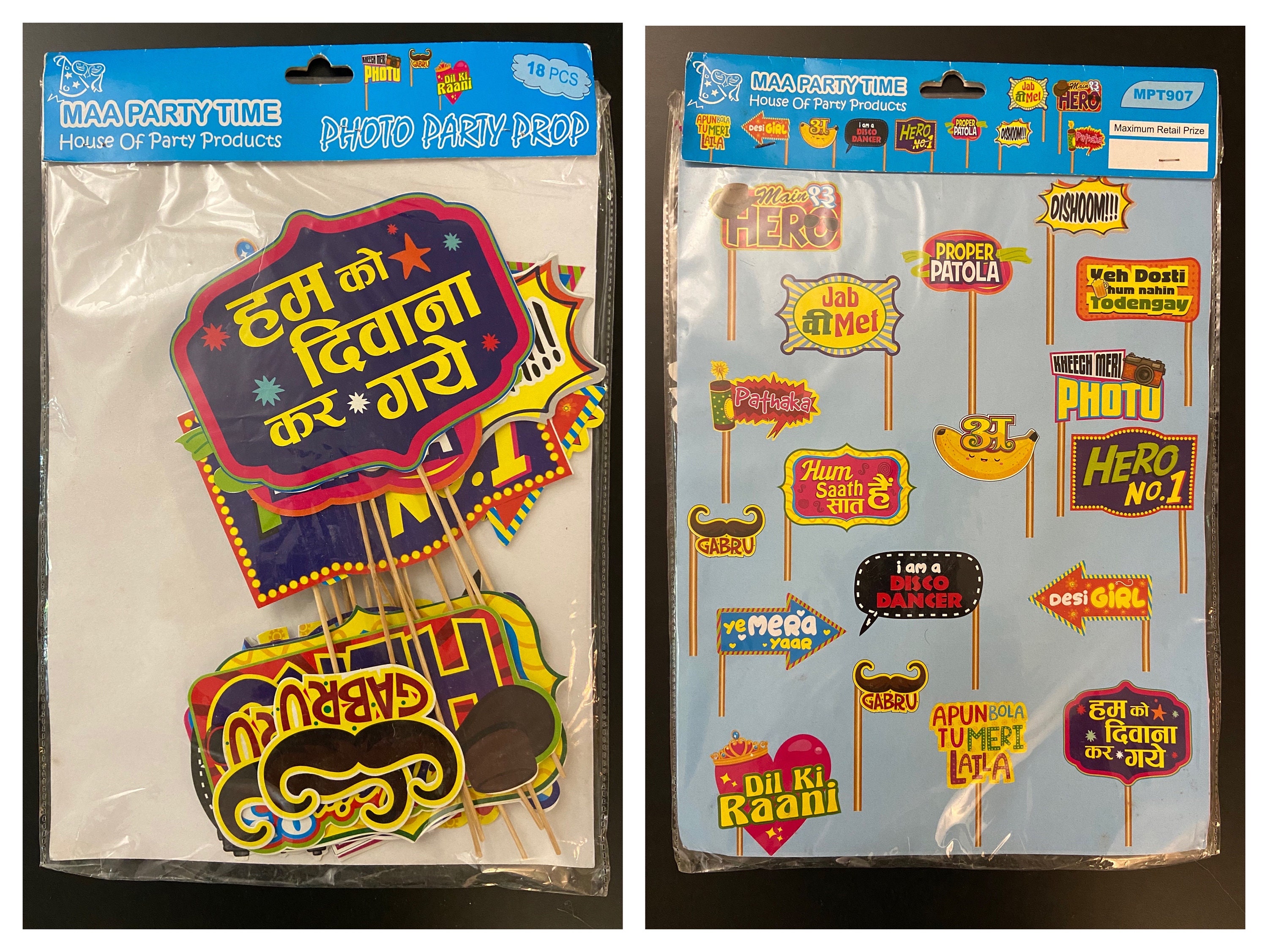Bollywood Prop Signs Bollywood Party Decor Desi Photo Booth Props ...
