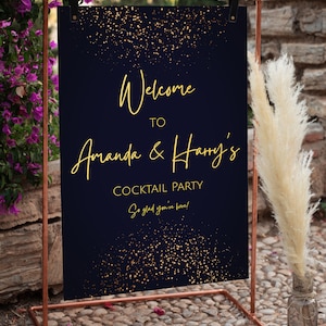 Cocktail Party Welcome Sign Cocktail Party Welcome to Cocktail Hour ...