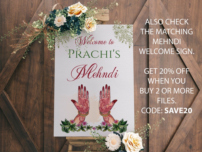 Henna Station Sign Henna Party Decor Printable Mendhi Sign - Etsy