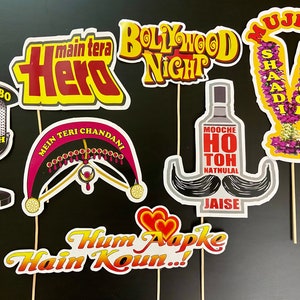 Bollywood Movie Props Bollywood Party Desi Photobooth Props Bollywood ...