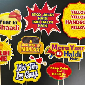 Haldi Prop Signs Desi Wedding Party Props Pithi Photo Props for Indian ...