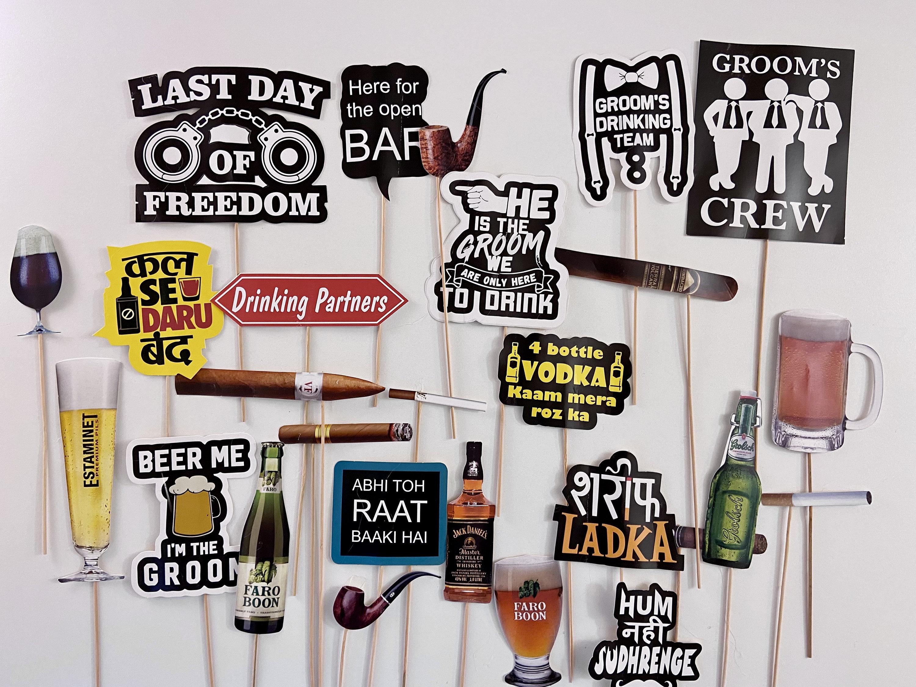 Bachelor Party Props Boys Party Decor Props for Indian Bachelor Party ...