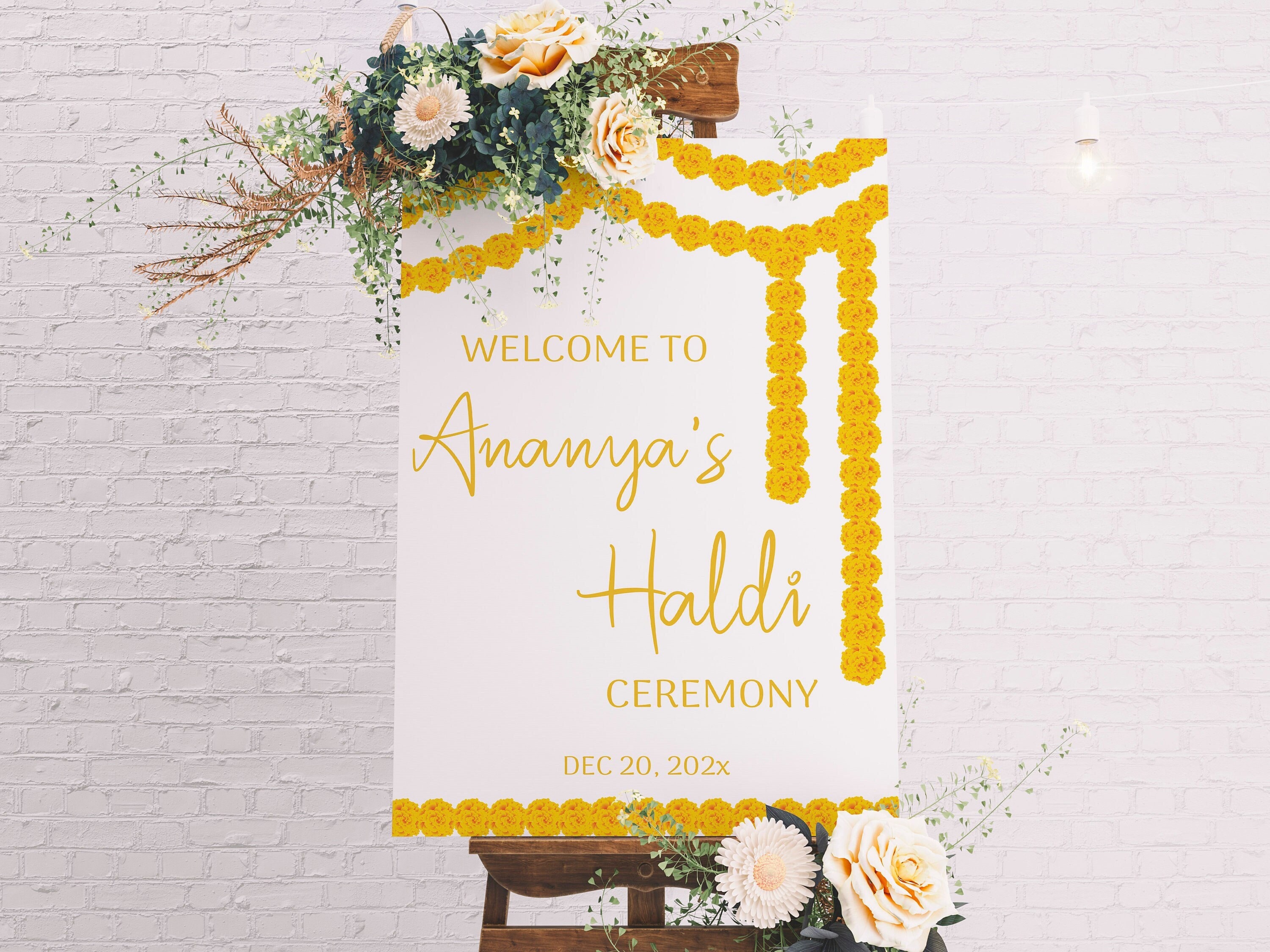 Haldi Welcome Sign Maiyan Sign Pithi Decor Haldi Banner Haldi ...